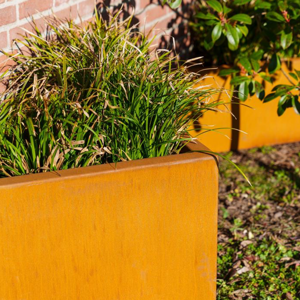 Corten Metal Triangle Planter Adezz