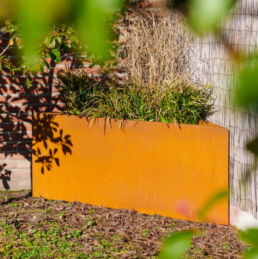 Corten Metal Triangle Planter Adezz