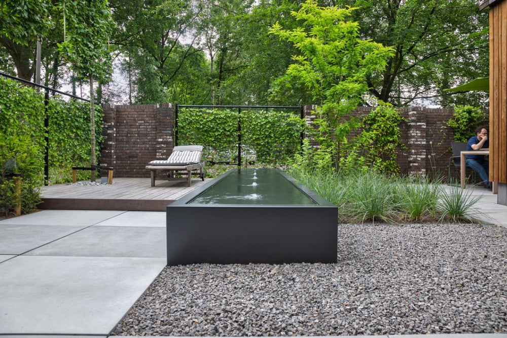 Garden water feature table aluminium